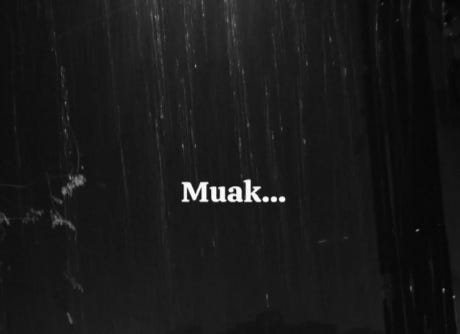 Ini yang selalu aku katakan tentang cinta aku selalu muak untuk itu ...