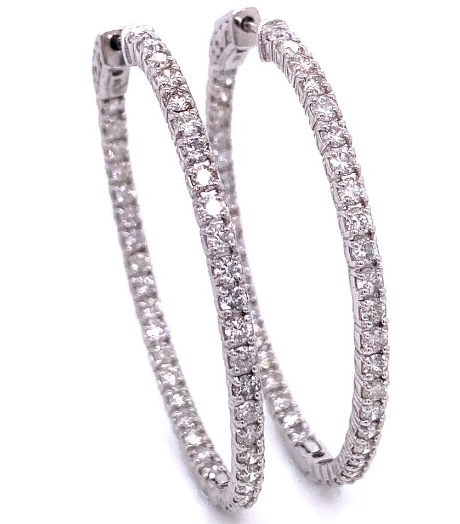 5 Classic Diamond Oval Hoop Earrings That Add Instant Glamour | by X ...