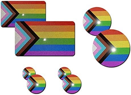 Curb-N-Sign 8 Pcs Rainbow Pride Flag Vinyl Decal, Reflective New LGBTQ+ ...