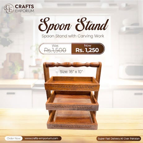 Handcrafted Excellence: Wooden Spoon Stands Featuring Carving Art | by ...