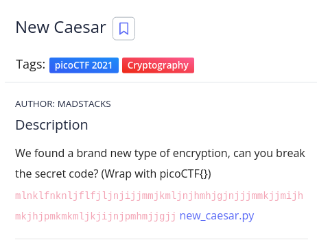 PicoCTF — New Caesar Writeups. Step-by-step Methodology: | by CJ007 | Medium