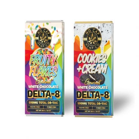 Delta 8 THC Gourmet White Chocolate Bars - Nocaphempco - Medium