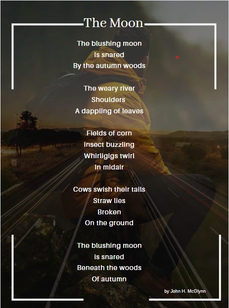 Poem “The Moon” by John H. McGlynn translated from poem “Bulan” by ...