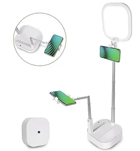 Elevate Your Content: The All-in-One Dual Phone Stand with Light System ...