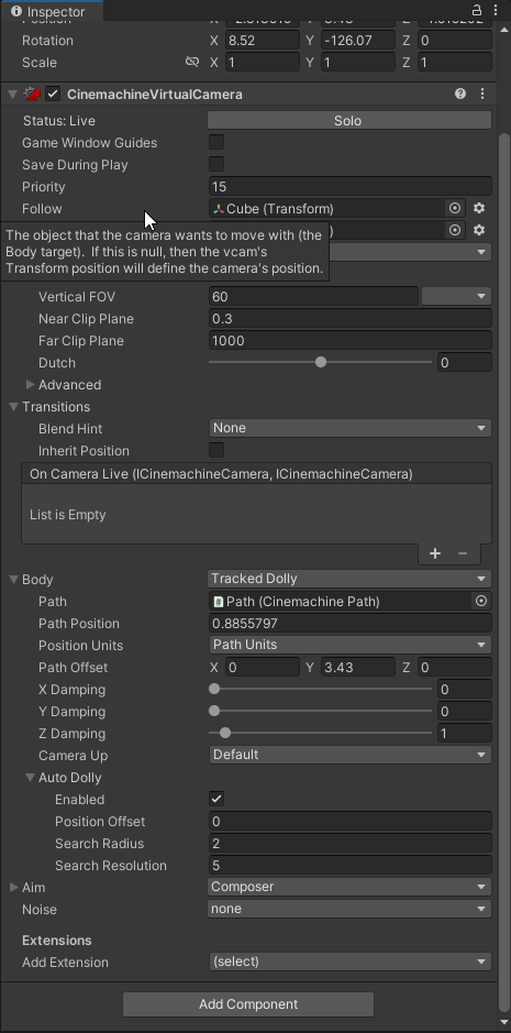 How to create a tracked dolly camera in Unity using Cinemachine | by Tyler Henry | Medium