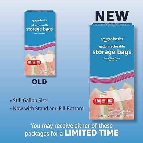 Amazon Basics Gallon Food Storage Bags, 120 Count - Zeshanbashir - Medium