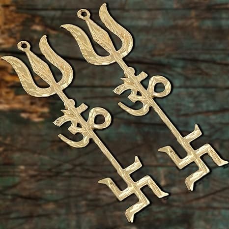 Elevate Entry Energy: Gold-Plated Brass Trishakti Yantra with ...