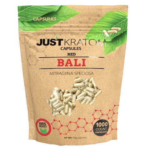 Red Bali Kratom Capsules - Justkratomstore - Medium