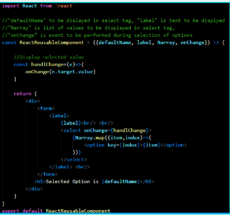 React Reusable Select Tag Component - Vinitha Subhash - Medium