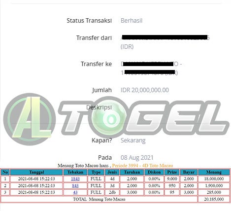 BUKTI PEMBAYARAN KEMENANGAN MEMBER - ALTOGEL - Medium