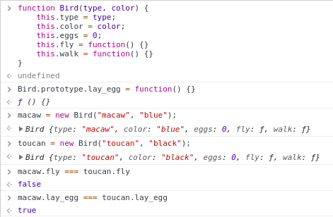 JavaScript Teacher This way, you create a new function for every object ...