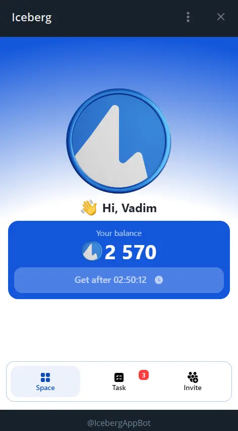 Новый крипто-кликер Iceberg в Telegram! | by Vadim | Medium