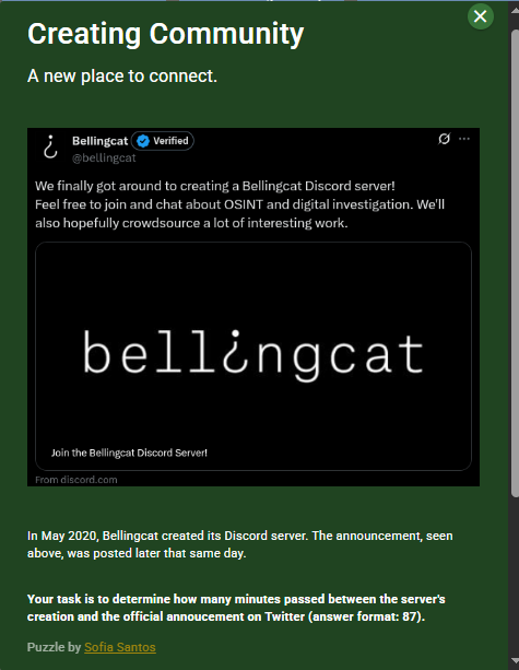 Creating Community — Bellingcat Challenge Walkthrough | by Collins ...
