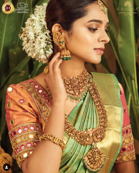 South Indian Gold Bridal Jewelry Designs | Krishna Jewellers. | by ...