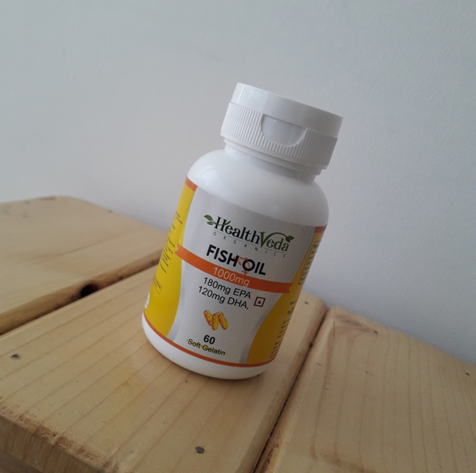 Health Veda Organics Fish oil Capsules for better cognitive function ...