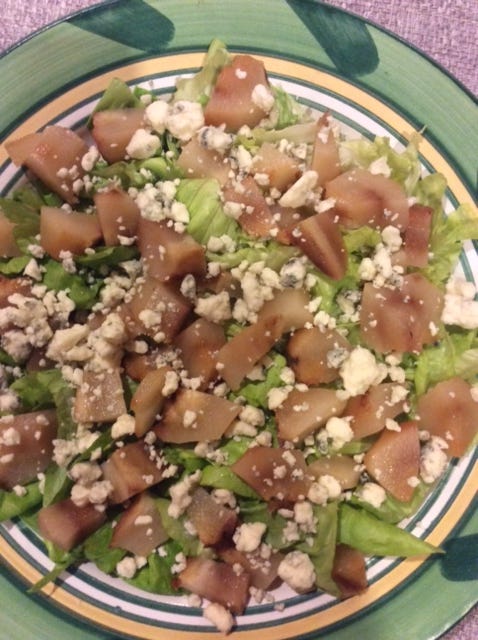 SMOKED PEAR SALAD WITH GORGONZOLA | by Smokinlicious | Cooking with Dr ...