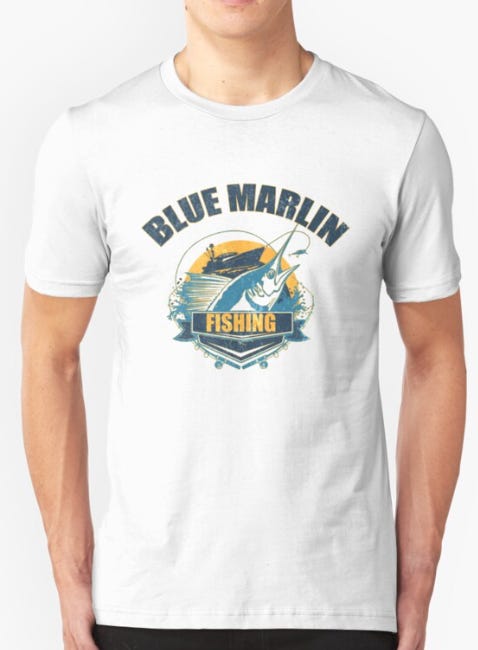 Blue Marlin tshirt. Blue Marlin t-shirt for fishing in salt… | by Daily ...