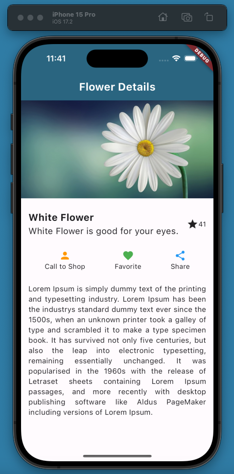 Flutter: Flower Detail. Want to build this screen, let’s… | by narendardiscover | Medium