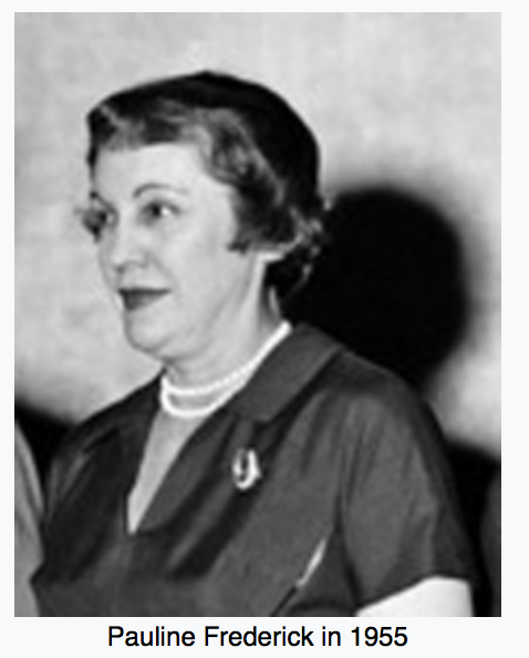 First Woman TV Reporter Pauline Frederick: From “Women’s News” to UN ...