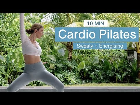 10 Minute Cardio Pilates | Energising + Metabolism Boosting Standing ...