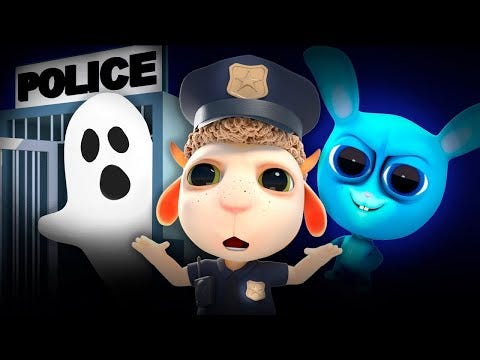 Police Officer vs Ghosts and Rabbits | Cartoon Kids an Funny Short ...