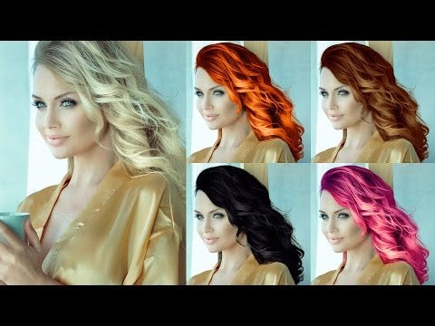How to Change Hair Color (Blonde to other colors) Photoshop Tutorial ...