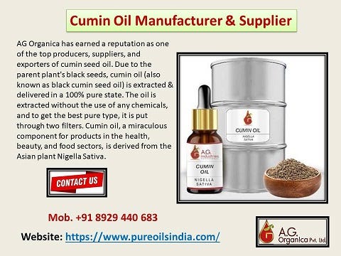 Cumin Oil Manufacturer & Supplier | by Essential oils | Medium