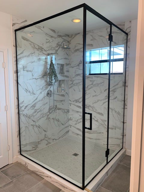 Frameless Shower Glass Doors - Grove Glass & Mirror - Medium