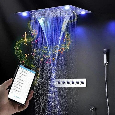 Music LED Shower System - Cascadashowersonline - Medium