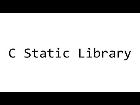 Static libraries in C language. In the C programming language, a static ...