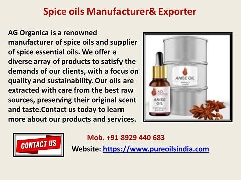 Spice Oil Manufacturer & Exporter | by Essential oils | Medium