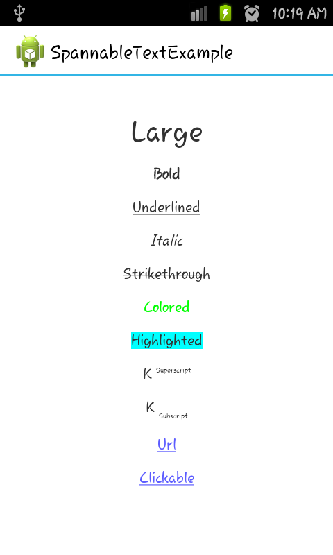 Android Spannable String example. The SpannableString in android is an… | by Joe | Medium
