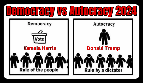 Democracy VS Autocracy. Join us in helping Harris / Walz Win! | by ...