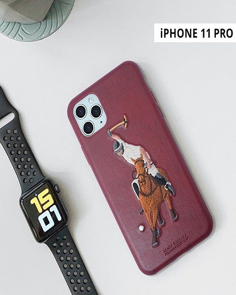 Premium Hand Embroided Polo Leather Case - Anjali Thakur - Medium