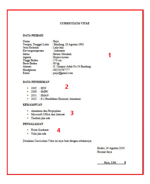Contoh CV Kerja Tulis Tangan Yang Benar | by puji hartono | contoh-cv-kerja-tulis-tangan | Medium