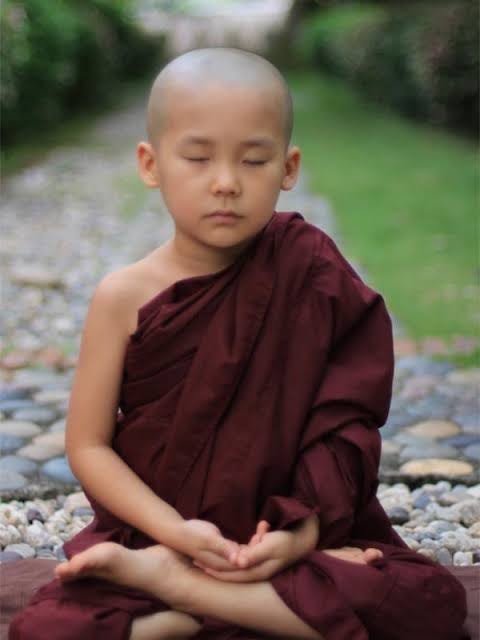 Child Monk Meditating