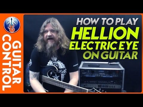 How to Play Hellion Electric Eye on Guitar — Judas Priest Guitar Lesson ...