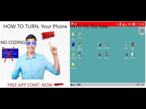 HOW TO TURN Your PHONE INTO PC windows 98 simulator For free - Samantha ...
