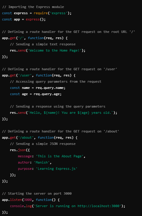 create a server using node.js and express.js | by Manishvipin | Aug, 2024 | Medium