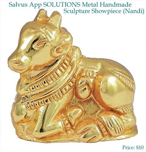 Salvus App SOLUTIONS Metal Handmade Sculpture Showpiece (Nandi) | by ...