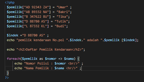 Pertemuan 4 : Array. Array di PHP pada dasarnya adalah… | by Alfandi Satriya | Medium