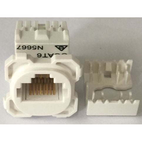 Sparkelec Cat6 Data Jack White Fits Clipsal — AGM Electrical | by AGM ...