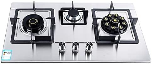 Stainless Steel Gas Countertop Stove, Built-in Gas Cooktop 3 Burner ...