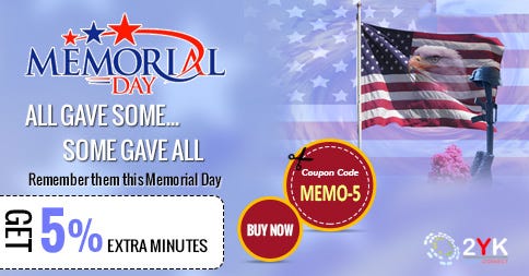Happy memorial day with 2YK. Happy memorial day with 5% extra… | by ...