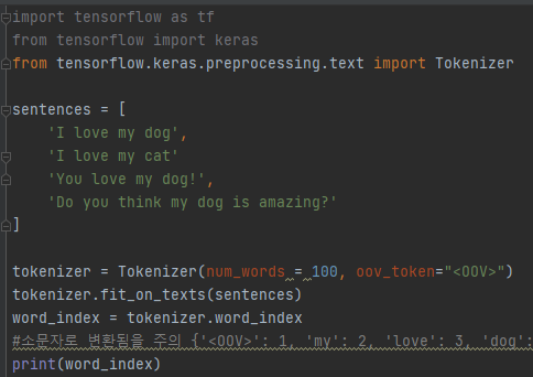 NLP in TensorFlow. Tokenizer | by wonro PARK | Medium