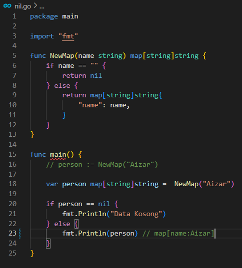 Nil — Learn Golang Aizar Rahima Medium