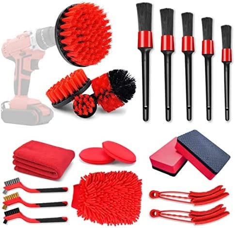 20 Pcs Car Detailing Brush Set, Car Detailing Kit, Auto Detailing Drill ...