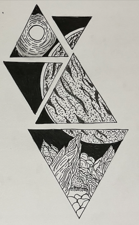 The Triangle of Transformation. In the depths of the canvas, a triangle ...