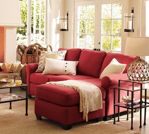Beautiful Red Sofas In Living Room - Decorativecuriosities - Medium