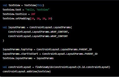 Adding TextView Programmatically Android Kotlin - Suhinderanwer - Medium